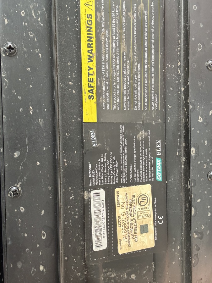 2024 GOTRAX flex e-scooter