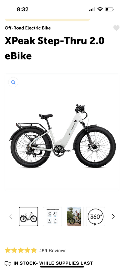 2025 Lectric eBikes XPeak 2.0 Step Thru